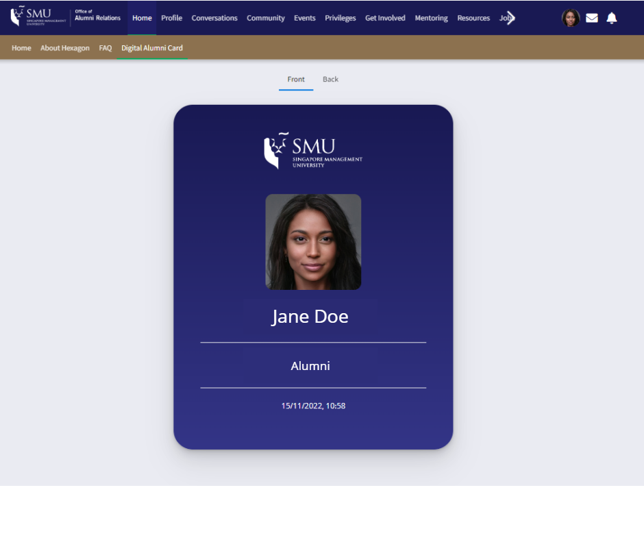 Digital Alumni Card | Alumni